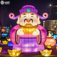 China Traditional God of Wealth Chinese Festival Lantern 220CM with LED Lighting for New Year Decoration for sale