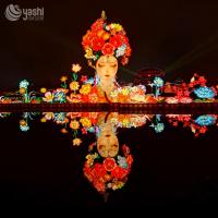 China Traditional Chinese Lantern Installation 110/220V LED Light Display with Customizable Size for Cultural Events for sale