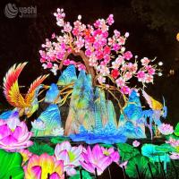 China Custom Chinese Spring Festival Lantern Art Installation with LED Lighting 110V/220V Power for Outdoor Indoor Events for sale