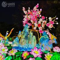 China Custom Chinese Spring Festival Lantern Art Installation with LED Lighting 110V/220V Power for Outdoor Indoor Events for sale