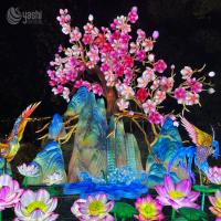 China Custom Chinese Spring Festival Lantern Art Installation with LED Lighting 110V/220V Power for Outdoor Indoor Events for sale