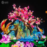China Custom Chinese Spring Festival Lantern Art Installation with LED Lighting 110V/220V Power for Outdoor Indoor Events for sale