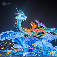China Chinese Dragon Lantern Installation 400CM-450CM with LED Lighting for Outdoor Festivals and Cultural Events for sale