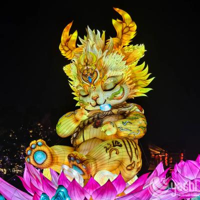 China Custom Large Festival Lanterns with LED Lighting for Theme Parks and Cultural Events - 110V/220V Power Supply for sale