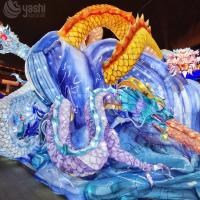 China Custom Large-Scale Dragon Sculpture Lantern with LED Lighting for Outdoor Festivals 110V/220V for sale