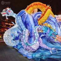 China Custom Large-Scale Dragon Sculpture Lantern with LED Lighting for Outdoor Festivals 110V/220V for sale