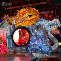 China Custom Large-Scale Dragon Sculpture Lantern with LED Lighting for Outdoor Festivals 110V/220V for sale