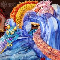 China Custom Large-Scale Dragon Sculpture Lantern with LED Lighting for Outdoor Festivals 110V/220V for sale