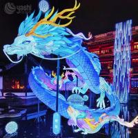 China Customizable Chinese Dragon Lantern Sculpture with LED Lighting for Outdoor Events 110/220V Power for sale