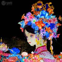 China Customizable Chinese Traditional Lantern with LED Lighting for Festival Exhibitions - 110/220V Power Supply for sale