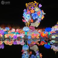 China Customizable Chinese Traditional Lantern with LED Lighting for Festival Exhibitions - 110/220V Power Supply for sale