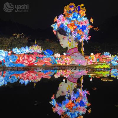 China Customizable Chinese Traditional Lantern with LED Lighting for Festival Exhibitions - 110/220V Power Supply for sale