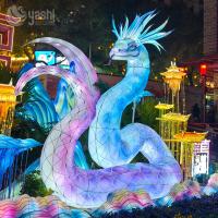 China Waterproof Satin Zigong Animal Lanterns For Outdoor Decoration And Exhibition for sale