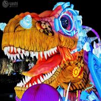 China Giant Dinosaur Model Outdoor Festival Lantern for Theme Park Light Shows for sale