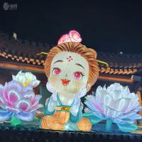 China Custom LED Zigong Lantern with Chibi Chinese Lady Design for Outdoor Festivals - 110V/220V Power Options for sale