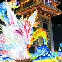 China Customizable 200CM Outdoor 3D Chinese Festival Lantern with LED Lighting for Theme Parks and Cultural Events for sale