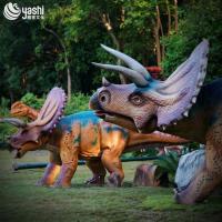 China Realistic Animated Triceratops Dinosaur Sculpture 260CM with Voice Control for Outdoor Theme Parks for sale