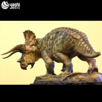 China Realistic Animated Triceratops Dinosaur Sculpture 260CM with Voice Control for Outdoor Theme Parks for sale