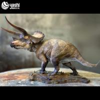 China Realistic Animated Triceratops Dinosaur Sculpture 260CM with Voice Control for Outdoor Theme Parks for sale