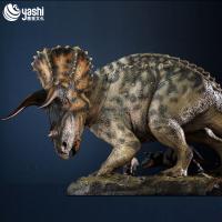 China Realistic Animated Triceratops Dinosaur Sculpture 260CM with Voice Control for Outdoor Theme Parks for sale