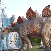 China 300CM Silicone Animated Triceratops Dinosaur Sculpture with Voice Control for Outdoor Park Decorations for sale
