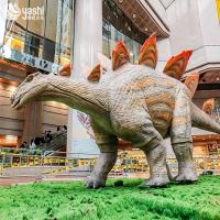 China 300CM Silicone Animated Triceratops Dinosaur Sculpture with Voice Control for Outdoor Park Decorations for sale