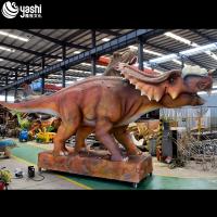 China 300CM Realistic Triceratops Dinosaur Sculpture with Voice Control and Weather-Resistant Silicone for Outdoor Parks for sale