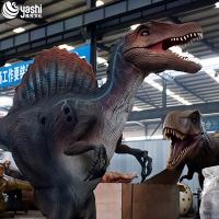 China 400CM Lifelike Electronic Triceratops Dinosaur Ride with Voice Control for Outdoor Theme Parks 110/220V Power for sale
