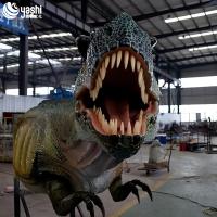 China Vivid Electronic Triceratops Dinosaur Sculpture 400CM Outdoor Amusement Park Display with Voice Control for sale