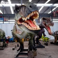 China Vivid Electronic Triceratops Dinosaur Sculpture 400CM Outdoor Amusement Park Display with Voice Control for sale