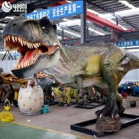 China Vivid Electronic Triceratops Dinosaur Sculpture 400CM Outdoor Amusement Park Display with Voice Control for sale