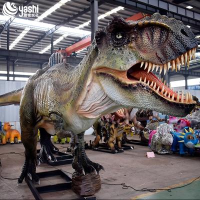 China Vivid Electronic Triceratops Dinosaur Sculpture 400CM Outdoor Amusement Park Display with Voice Control for sale