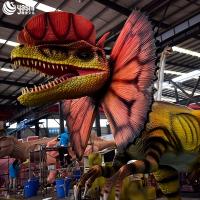 China 300CM Dual Crown Triceratops Dinosaur Model with Voice Control for Theme Parks and Outdoor Shows for sale