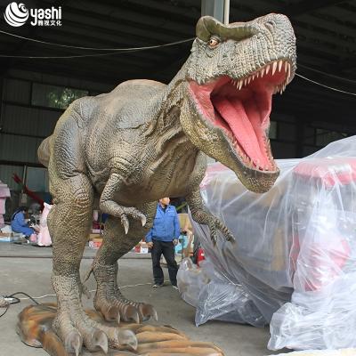China Outdoor Weather Resistant Triceratops Dinosaur Sculpture Animation Model 300CM with Voice Control 110/220V for sale