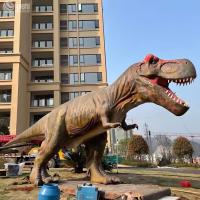 China Realistic Triceratops Dinosaur Sculpture - 400CM Animated Model with Voice Control for Outdoor Exhibitions for sale