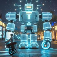 China Custom 4-8 Meter LED Robot Lantern Installation with 220V Power for Commercial Decor for sale