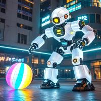 China Custom 4-8 Meter LED Robot Lantern Installation with 220V Power for Commercial Decor for sale