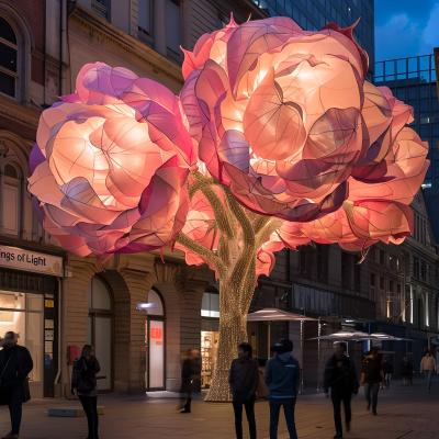 China Custom LED Floral Decor 4-8 Meters with 220V Power for Malls, Parks and Event Spaces for sale