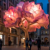 China Custom LED Floral Decor 4-8 Meters with 220V Power for Malls, Parks and Event Spaces for sale