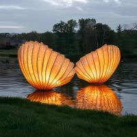 China Custom LED Glowing Shell Lights 4-8 Meters with 220V Power for Outdoor Christmas Decoration for sale