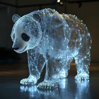 China LED Glowing Panda Decorative Light 4-8 Meters with 220V Power for Christmas and Zoo Installations for sale