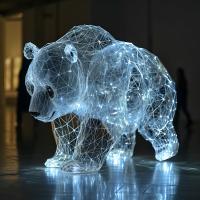 China LED Glowing Panda Decorative Light 4-8 Meters with 220V Power for Christmas and Zoo Installations for sale