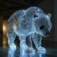 China LED Glowing Panda Decorative Light 4-8 Meters with 220V Power for Christmas and Zoo Installations for sale