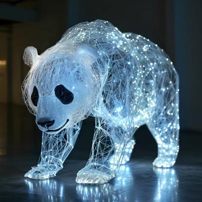 China LED Glowing Panda Decorative Light 4-8 Meters with 220V Power for Christmas and Zoo Installations for sale
