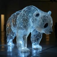 China LED Glowing Panda Decorative Light 4-8 Meters with 220V Power for Christmas and Zoo Installations for sale