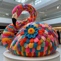 China Custom 4-8 Meter Flamingo LED Starlight Installation for Christmas Mall Decoration with 220V Power for sale