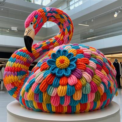 China Custom 4-8 Meter Flamingo LED Starlight Installation for Christmas Mall Decoration with 220V Power for sale
