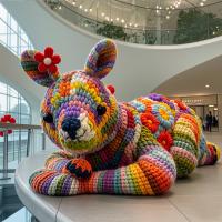 China Handmade Woolen Cartoon Kangaroo for New Year and Christmas Decorations for sale