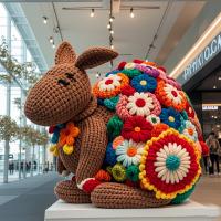China Handmade Woolen Cartoon Kangaroo for New Year and Christmas Decorations for sale