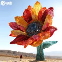 China Realistic Sunflower Artificial Flowers for Garden Outdoor Decoration for sale